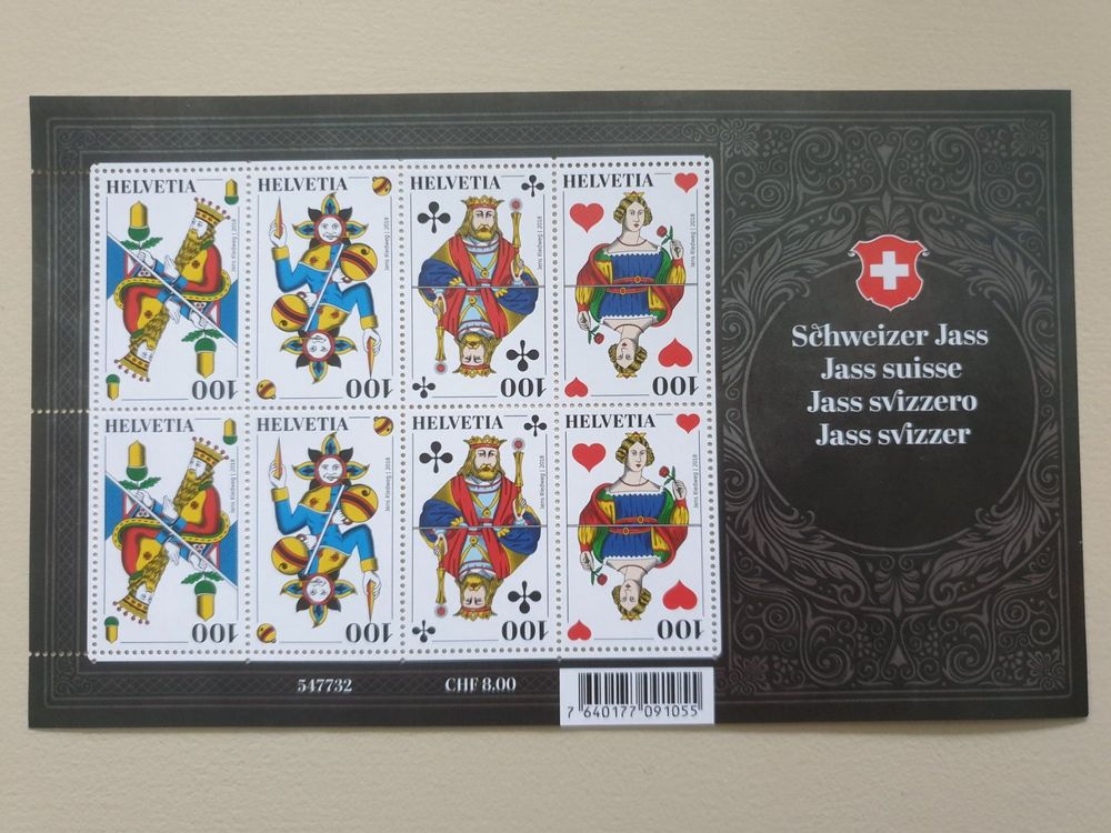 Schweizer Jass Briefmarkenbogen postfrisch Top | Kaufen auf Ricardo
