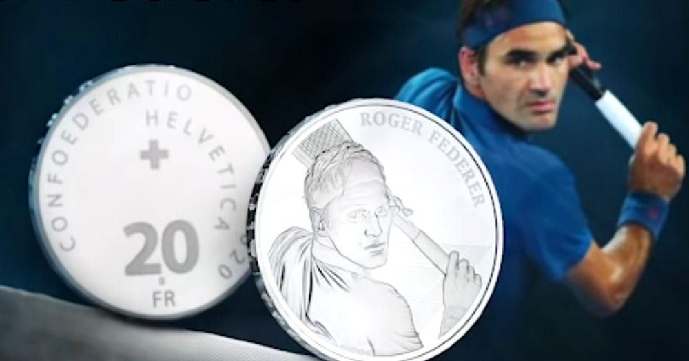Roger Federer Gedenkmünze/Piece d’argent (Neu und originalverpackt) in ...