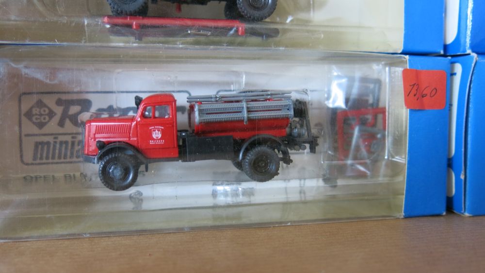 10 Roco Modell Autos vintage HO Minitanks Miniatur 1/87er (Neu (gemäss ...