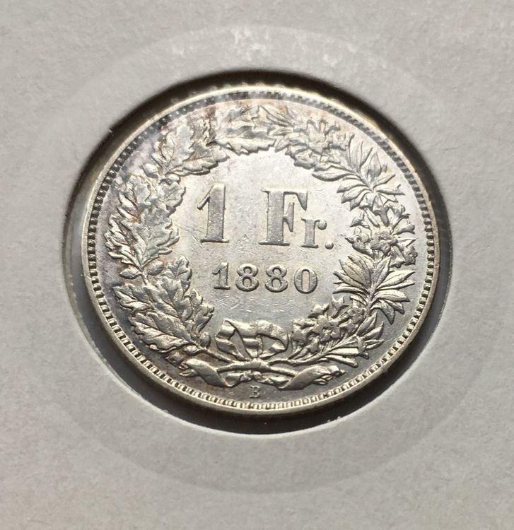 1880 1 Franken in Top Erhaltung "RAR* | Kaufen auf Ricardo