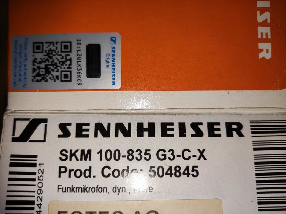 Sennheiser SKM 100-835 G3-C-X Handsender | Kaufen auf Ricardo