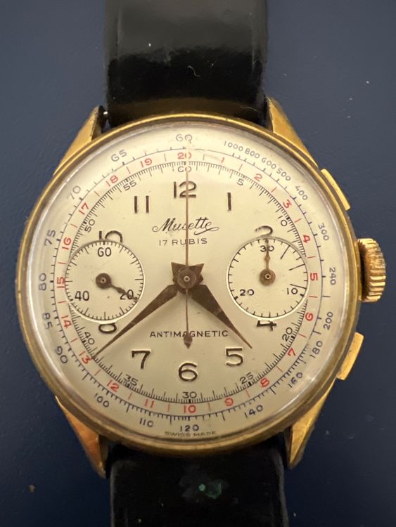 Musette Vintage Chronograph 34 mm | Kaufen auf Ricardo