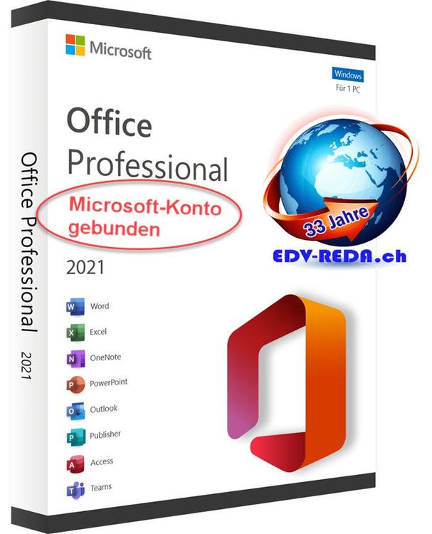 MS Office 2021 Professional Plus MS Konto Bind Key (Gebraucht) in für ...