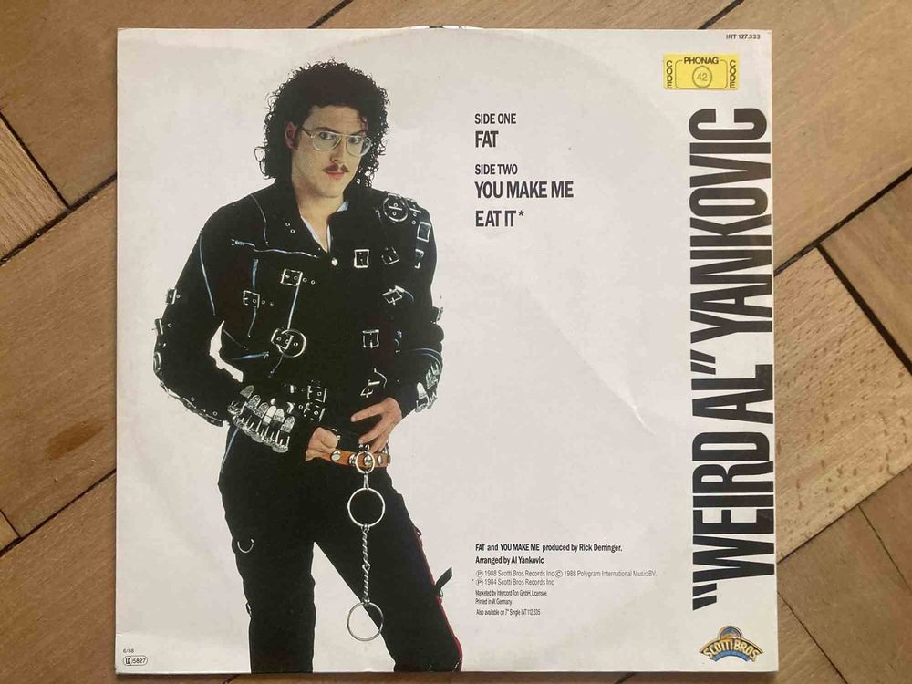 Weird Al Yankovic - Fat 1988 Michael Jackson Parodie (Gebraucht) in ...