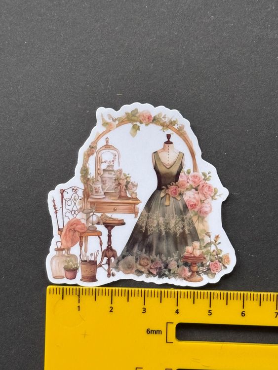 Sticker romantisch Nähatelier fürs Puppenhaus (Neu (gemäss Beschreibung ...
