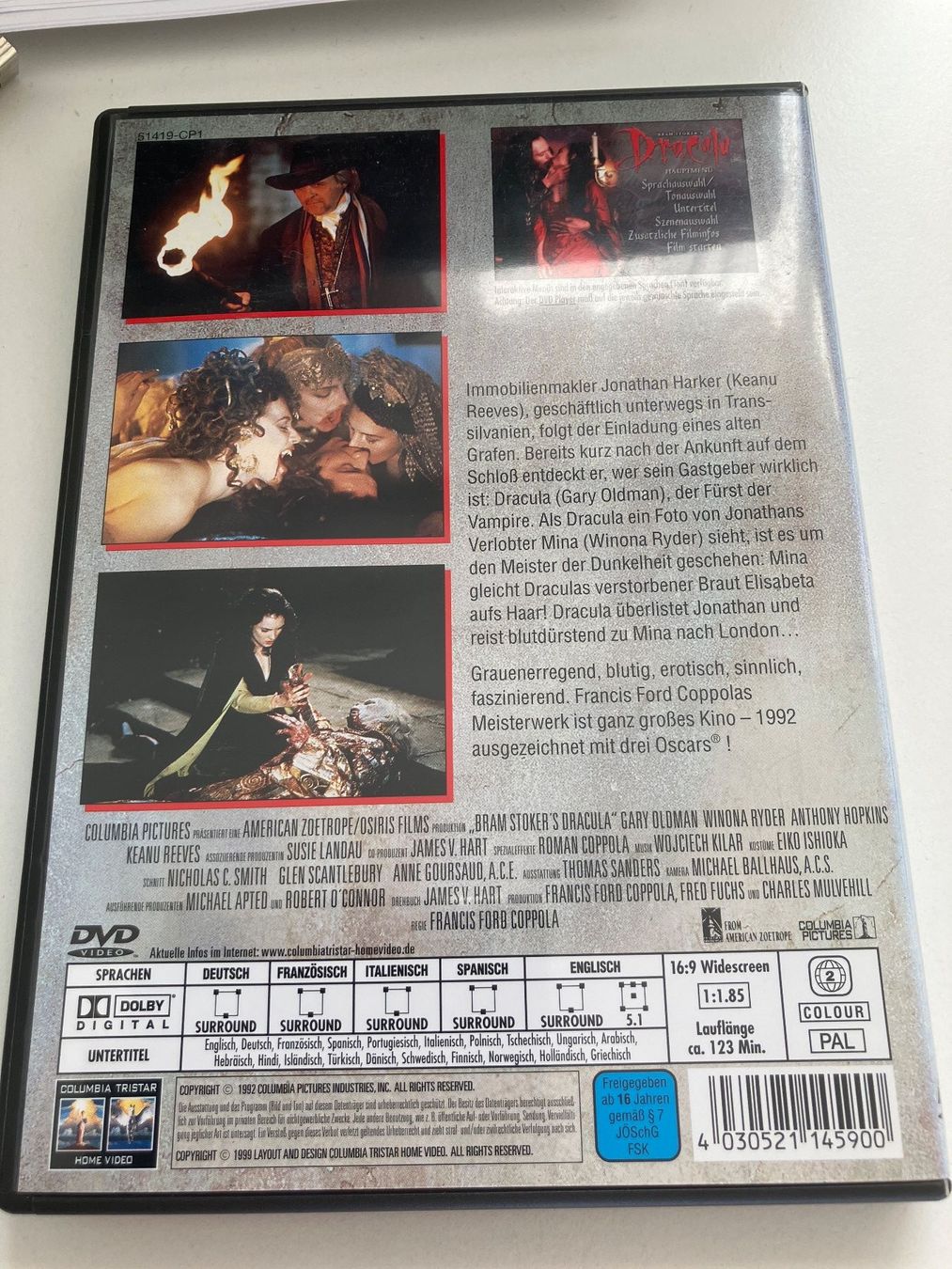 Bram Stoker's Dracula (DVD) Oldman, Hopkins, Ryder (Gebraucht) in Arbon ...