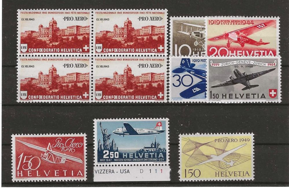 Lot Flugpost ** 1943 - 1949 - KP 224.-- | Kaufen auf Ricardo