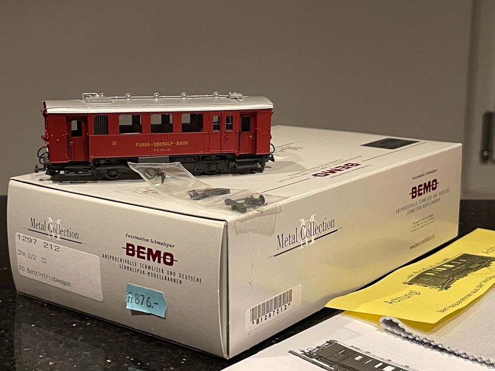 BEMO 1297 212: FO CFm 2/2 22 Benzoltriebwagen (Neu und originalverpackt ...