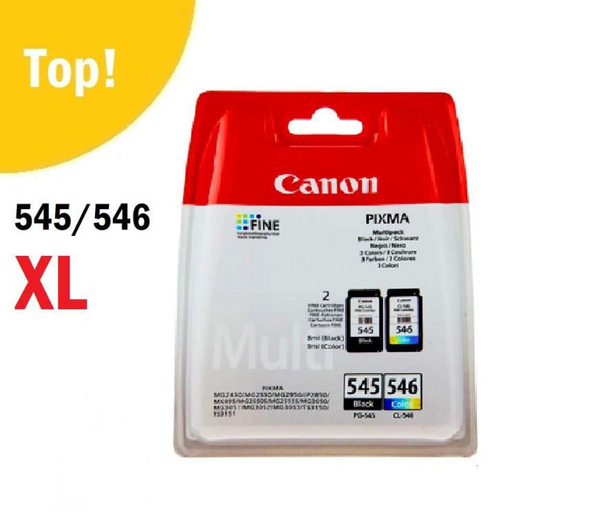 PG-545 XL CL-546XL ORIGINAL Canon Drucker-Patronen (2er-Set) (Neu und ...