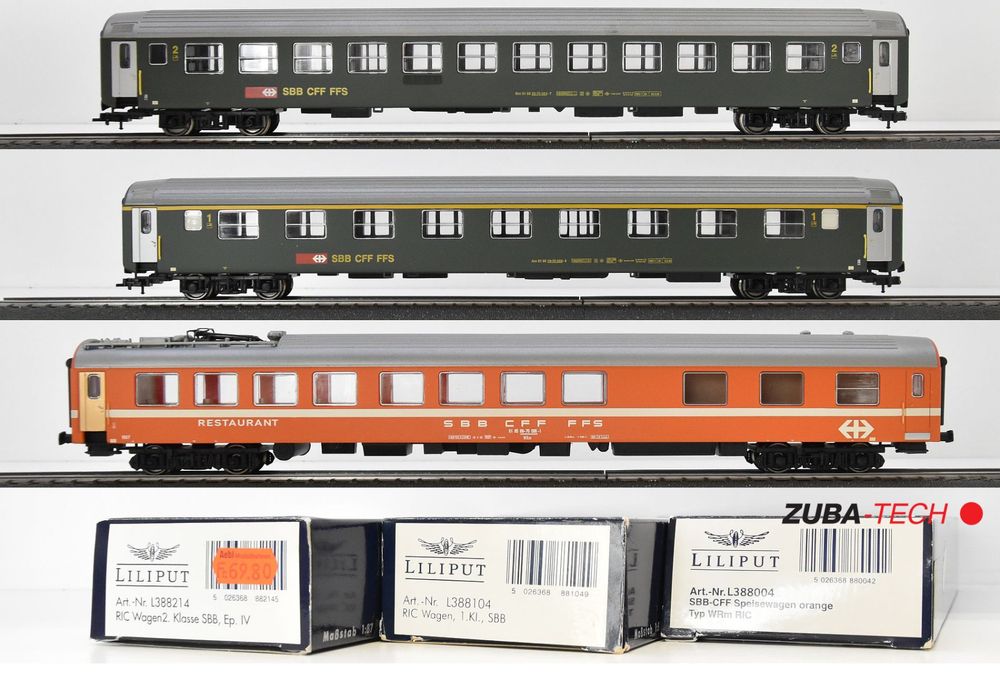 Liliput 3x Personenwagen der SBB H0 GS mit OVP (Gebraucht) in St. Gallen für CHF 61 – mit ...