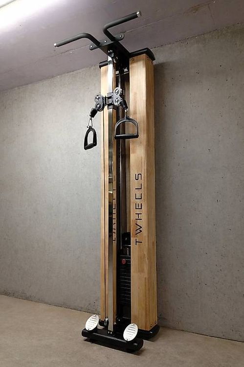 Fitness-Seilzugturm aus Eichenholz Premium Gerät (Gebraucht) in ...