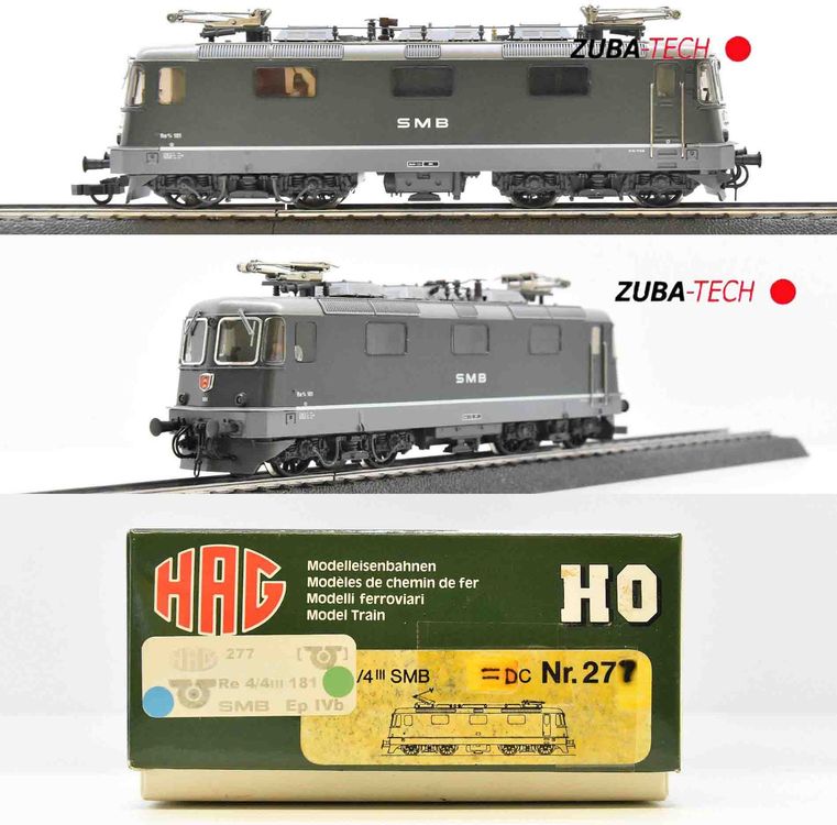 Hag 277 E-Lok Re 4/4 III SMB, Metall! H0 GS Analog mit OVP (Gebraucht) in St. Gallen für CHF 192 ...