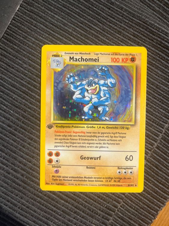 Pokemon Machomei 1. Edition holo Base Set (Gebraucht) in Wabern für CHF 39 – mit Lieferung auf ...