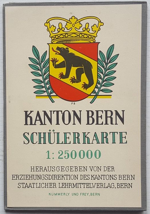 Schöne Schülerkarte des Kantons Bern (1953) | Kaufen auf Ricardo