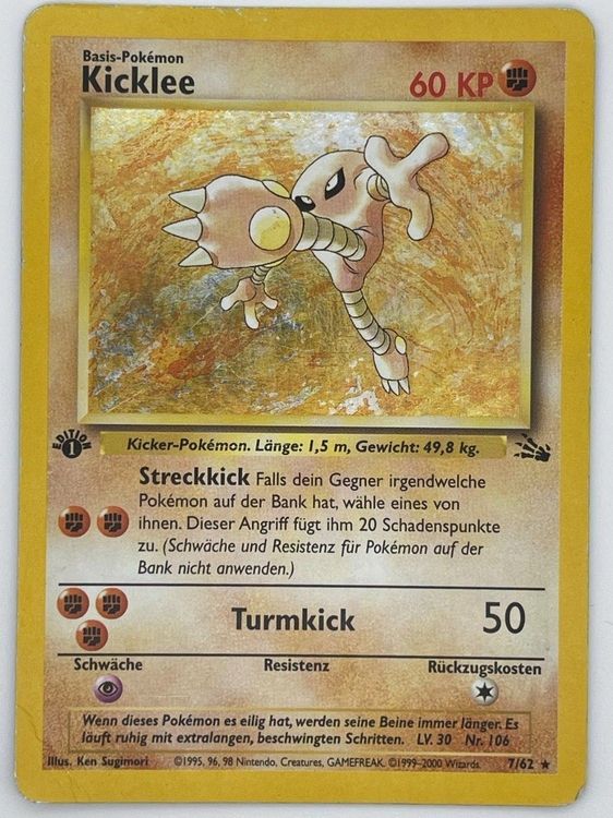 Kicklee 7/62 Holo Rare Pokémon Fossil 1.Edition | Kaufen auf Ricardo