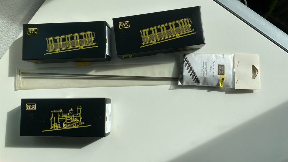 Ferro-Train Zahnradbahn Lok BRB + 2 Wagen u Flexgleis H0NeZ (Gebraucht ...