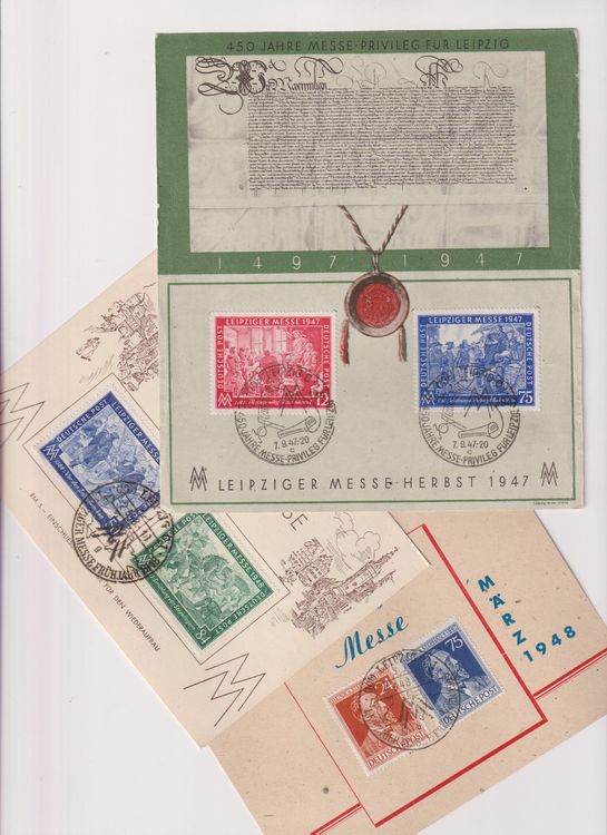Leipziger Messe Briefmarken Herbst 1947, 1948 (Neu (gemäss Beschreibung ...