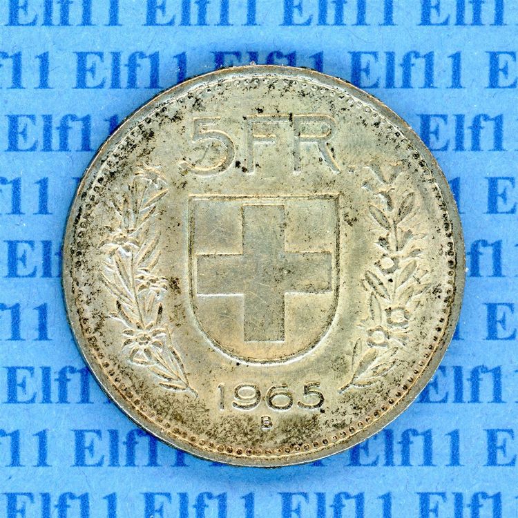 CHF___5.00 1965 -unz 5 Franken (Gebraucht) in Widnau für CHF 9.1 – mit Lieferung auf Ricardo kaufen