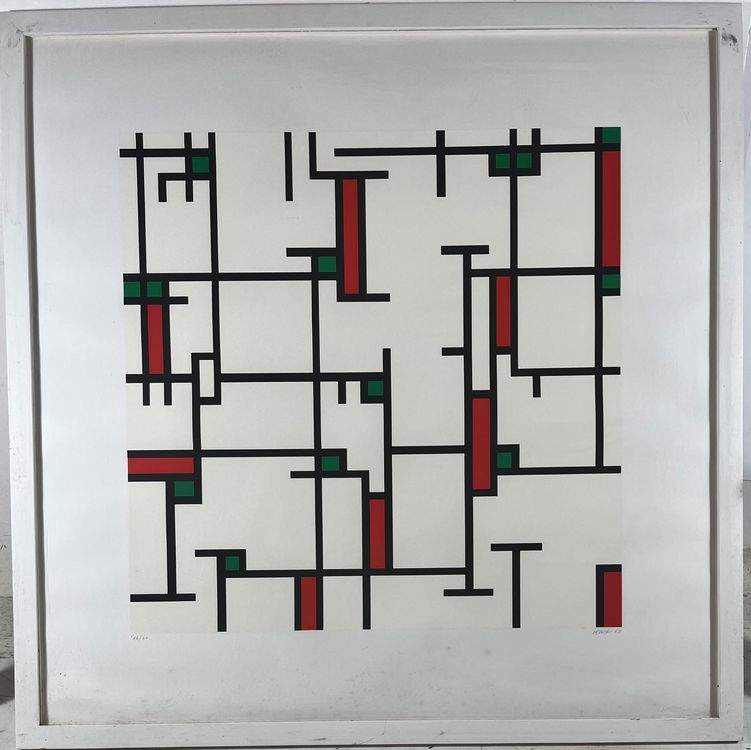 Moderne Konkrete Seriegraphie , Unleserlich Signiert | Kaufen auf Ricardo
