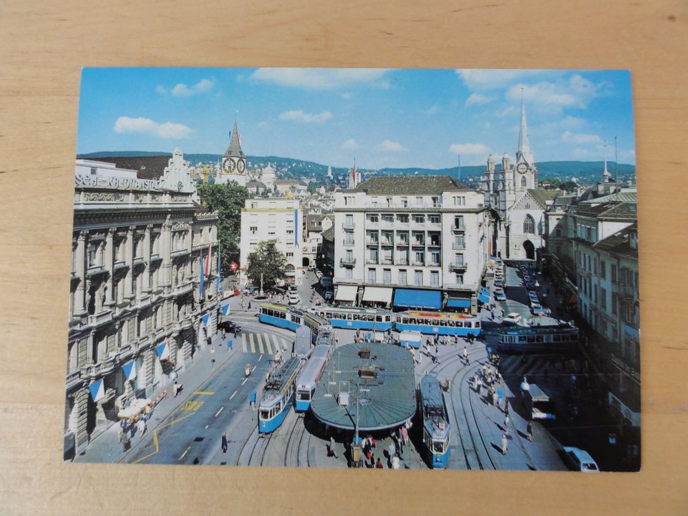 POSTKARTE ungelaufen "Zürich Paradeplatz" | Kaufen auf Ricardo