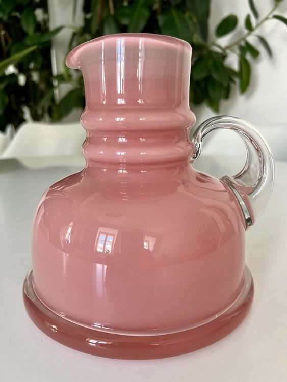 Rosa mundgeblasene Glas Karaffe J. Sluczan-Orkusz, Tarnowiec (Gebraucht ...