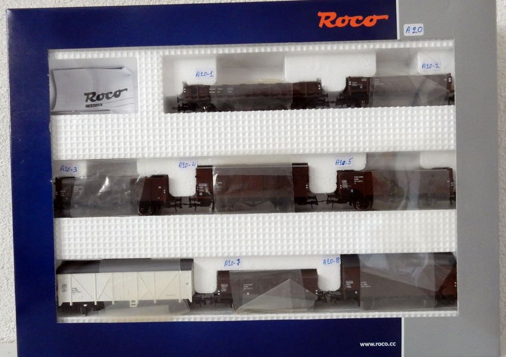 HO- 100 % neuf - ROCO - OBB Set de 8 wagons Marchandises OVP | Kaufen ...