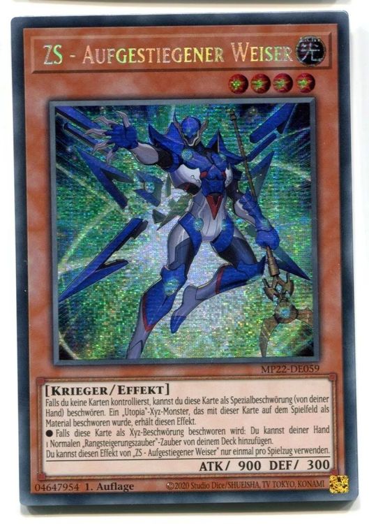 Yu-GI-OH ZS Aufgestiegener Weiser Prismatisch Secret Rare MP (Neu und ...