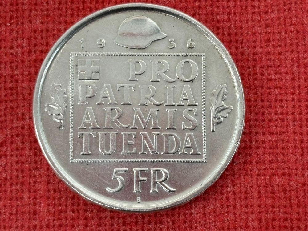 5 Franken Gedenkmünze 1936 Wehranleihe 1936 Silber TOP (Gebraucht) in Ormalingen für CHF 18.95 ...