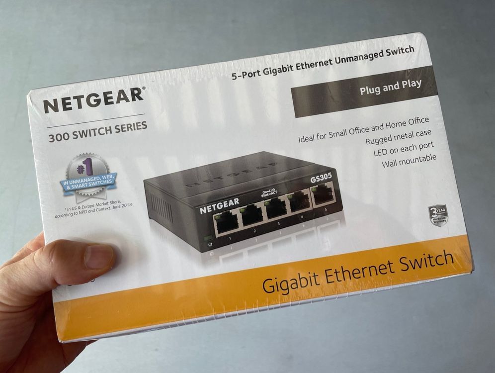 NETGEAR 5 Port-Gigabit-Switch GS305 (NEU) (Neu und originalverpackt) in ...