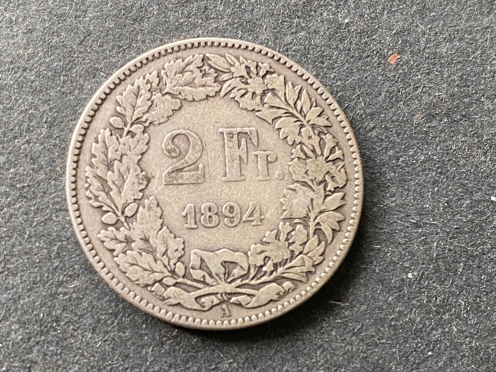 2-Franken 1894 (Gebraucht) in Zürich für CHF 8.5 – mit Lieferung auf Ricardo kaufen