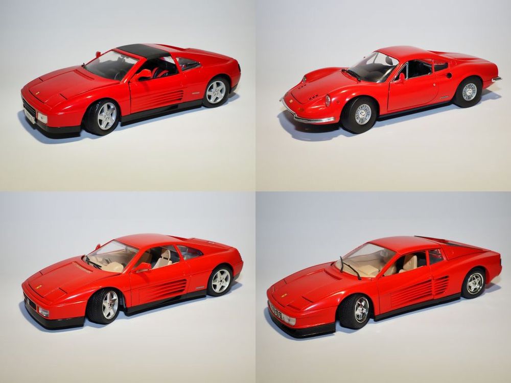 18 Ferrari-Modelle in rot mit schwarzer Vitrine (Gebraucht) in Bettlach ...