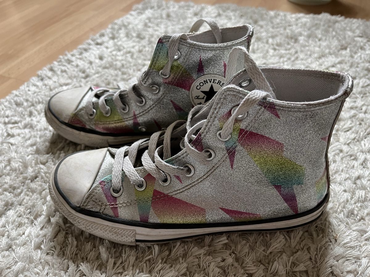 Converse All Stars High Cut, Gr. 35, Glitzer⚡️Top Zustand (Gebraucht ...