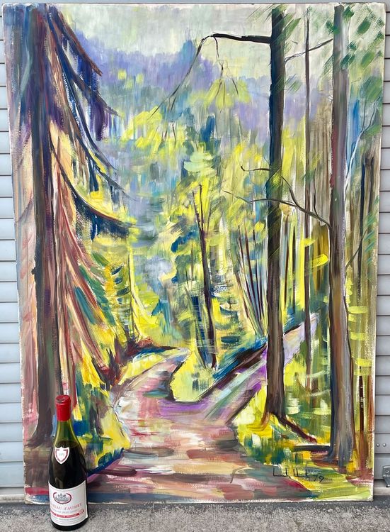 Sinischa Christen (1922-2007) Grosse Waldweg Gemälde Sig. | Kaufen auf ...