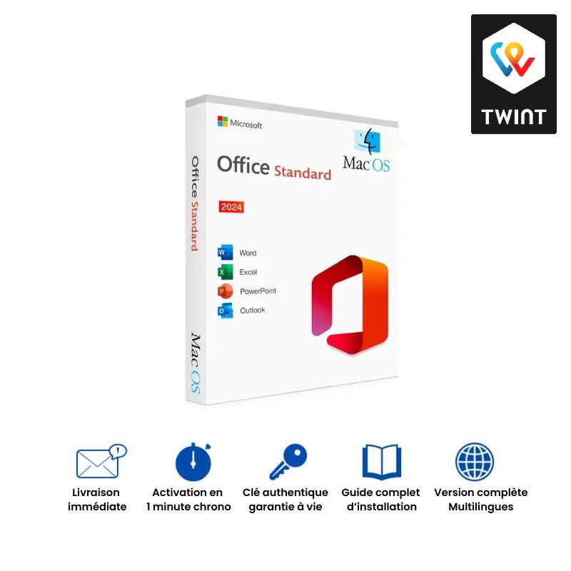 Clé Microsoft Office 2024 Standard - Mac - Accès à vie (Neuf avec ...