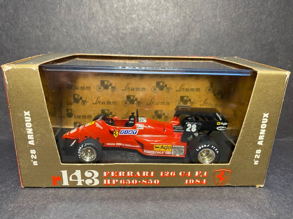 Ferrari 126 C4 F1 1984 Modellauto 1:43 Brumm René Arnoux #28 (Neu (gemäss Beschreibung)) in ...