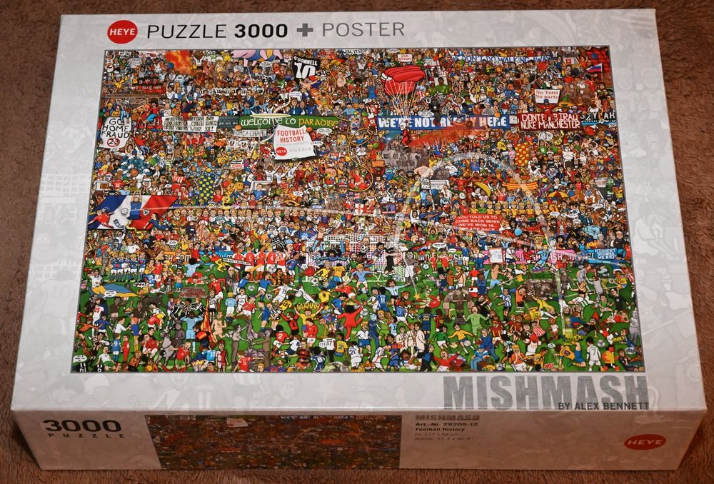 HEYE 3000er Puzzle…FOOTBALL HISTORY… MISHMASH VON A. BENNETT (Gebraucht ...