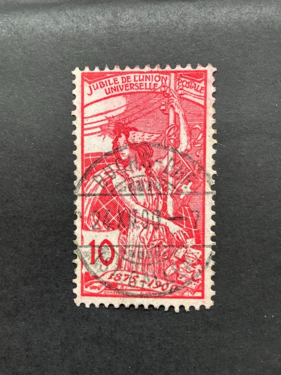 Schweiz 1900 UPU 10 Rp. Vollstempel BUCHS-BHF 24.XII.00 (Gebraucht) in Liestal für CHF 1 – mit ...