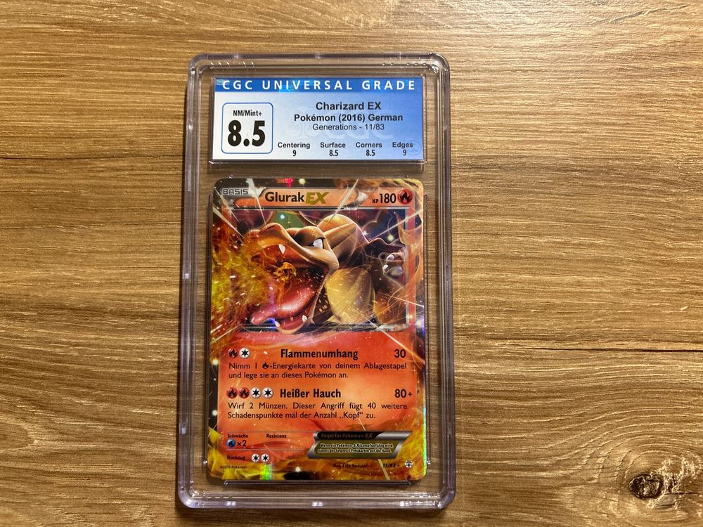 Glurak EX Charitard Ex CGC 8.5 Gegradete Pokemon Karte (Gebraucht) in ...