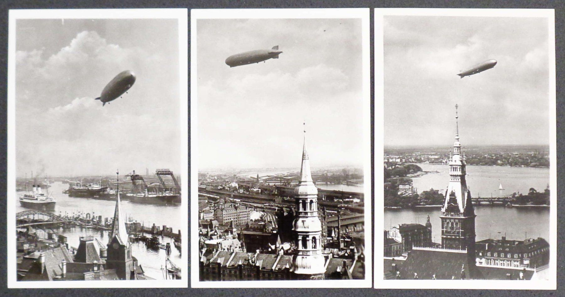 HAMBURG: Zeppelin LZ 127 über Hamburg, 30.9.1934, 6 Fotos (Gebraucht ...