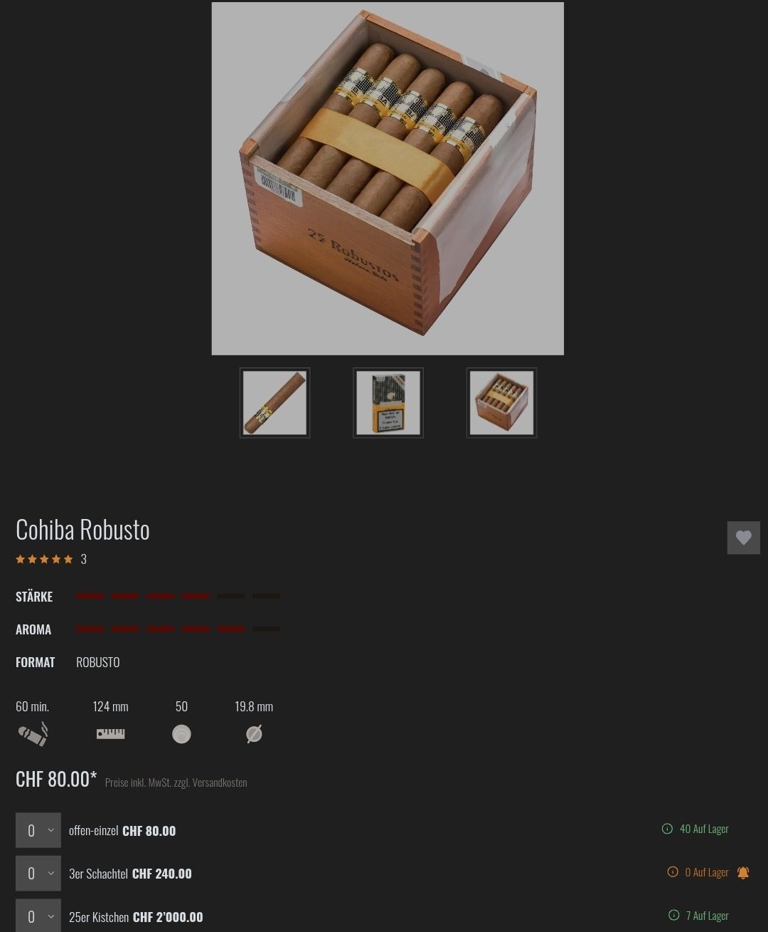 Cohiba Robusto 25x Zigarren, frisch aus Kuba ! Versiegelt. (Neu und ...