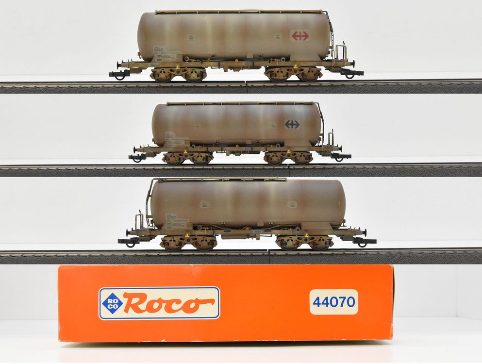 Roco 44070 Kesselwagen-Set 3-tlg der SBB, H0 GS mit OVP | Kaufen auf ...