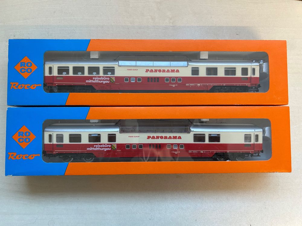 2x Roco 44408 /4271F TEE Panoramawagen MThB Mittelthurgau H0 | Kaufen ...