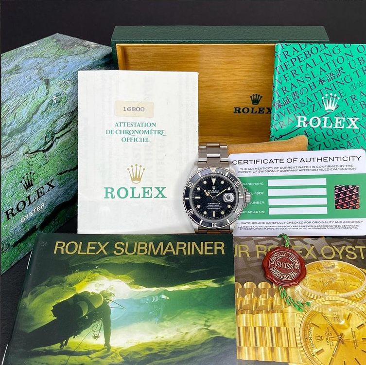 Rolex 168000 Submariner "Triple Zero" Black Dial 1988 | Kaufen auf Ricardo