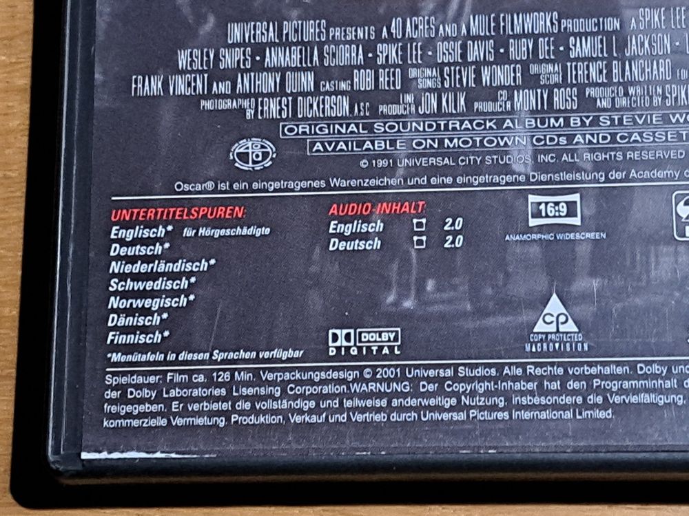 DVD Jungle Fever, Spike Lee, Wesley Snipes Annabella Sciorra (Neu ...