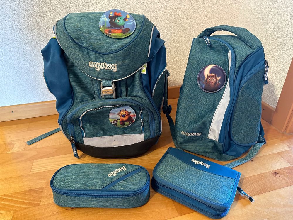 Ergobag Schulrucksack mit Turnrucksack und Etuis | Kaufen auf Ricardo