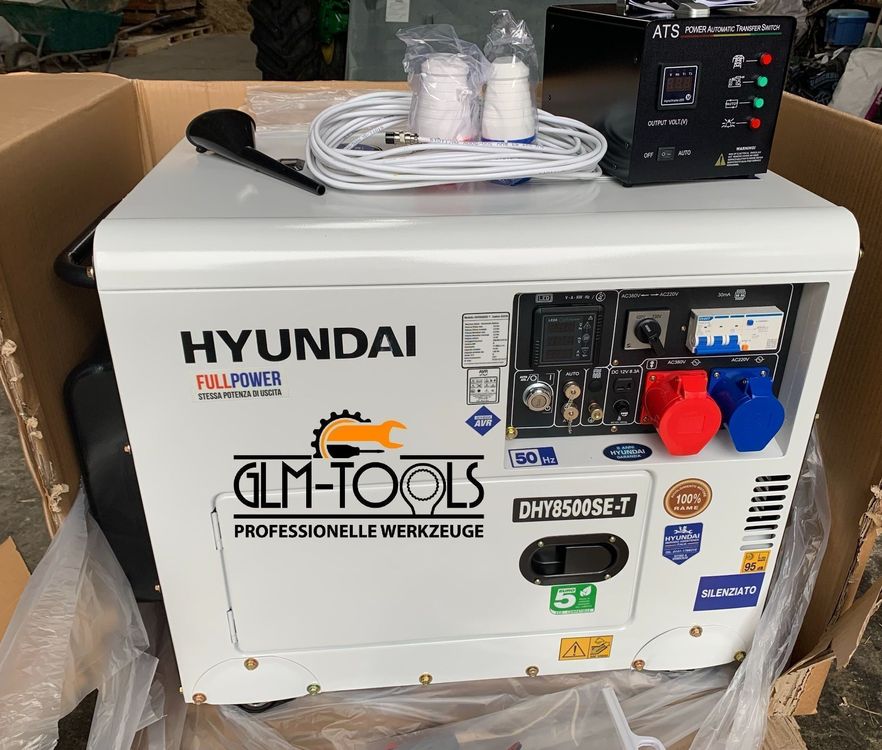 Generator Hyundai Stromerzeuger 6 Kw Diesel + ATS Fullpower | Kaufen ...