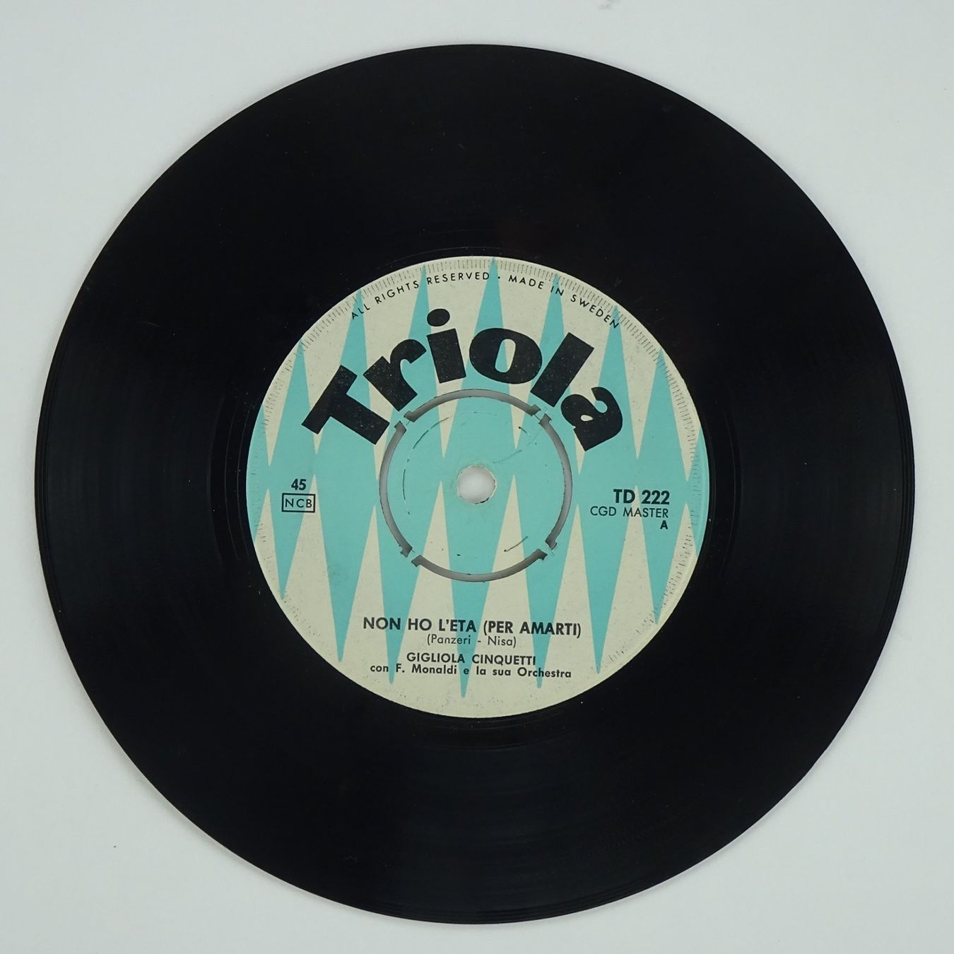 Cinquetti Gigliola - Non Ho L'età b/w Sei Un Bravo Ragazzo (Gebraucht ...