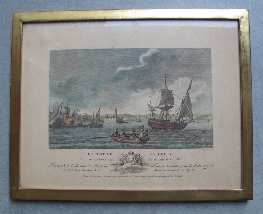 Antike Grafik "Le Port de La Ciotat", N. Ozanne, 1776 (Gebraucht) in ...