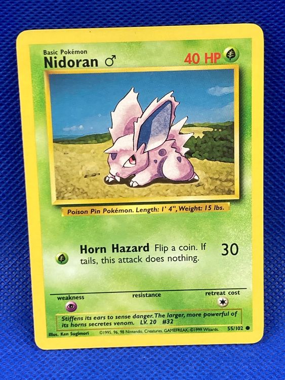 Pokemon BASE SET / Nidoran 55 / 102 EN - (EX) (Gebraucht) in Baar für ...