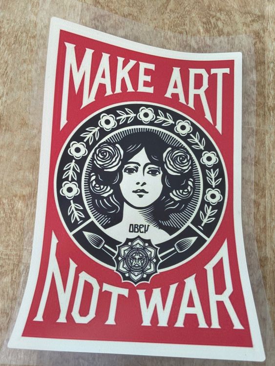 Obey Vinyl Sticker gross 13x19cm Make Art Not War Antikrieg (Neu und ...